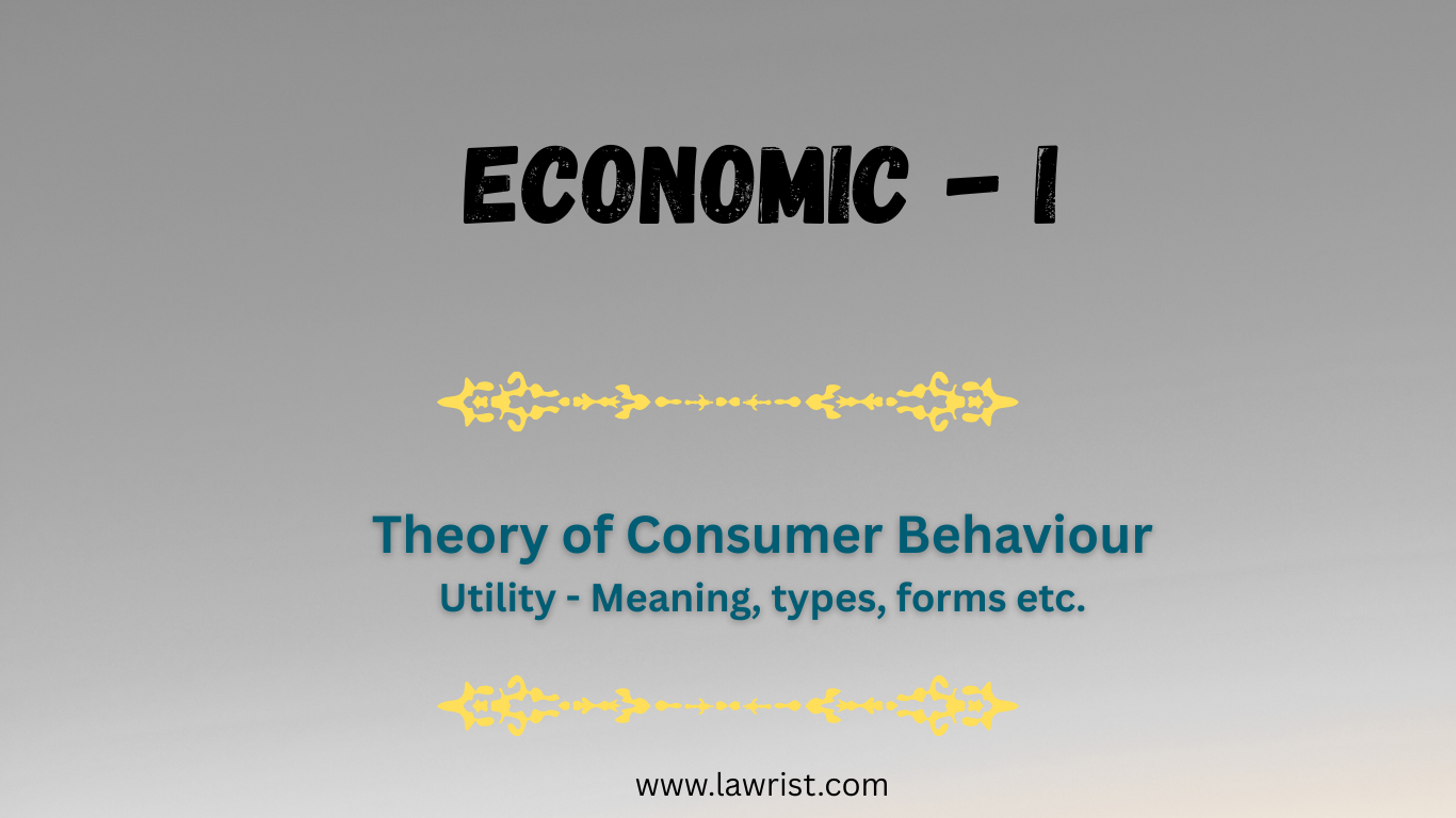 Theory of Consumer Behaviour